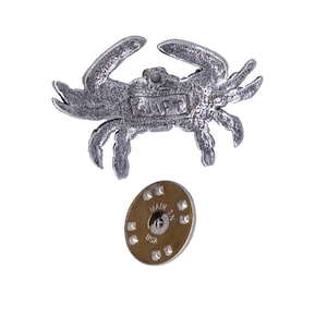 Blue Crab Pewter Lapel Pin- CC707- Shellfish, Fisheries, Crabs, and ...