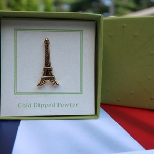 Gold Eiffel Tower Lapel Pin- CC425G- Eiffel Tower, France, Tourist ...