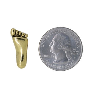Foot Gold Dipped Pewter Lapel Pin- CC468G- Foot, Orthopedic, Footprint ...