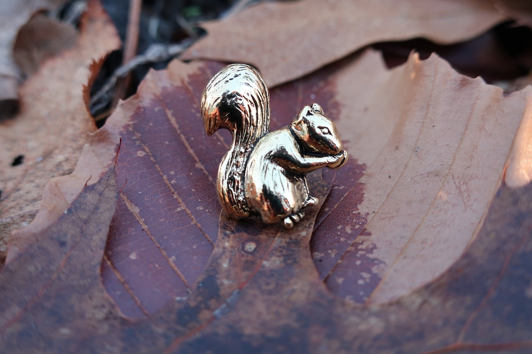 Squirrel Gold Dipped Pewter Lapel Pin CC499G Squirrel, Woodland, and ...