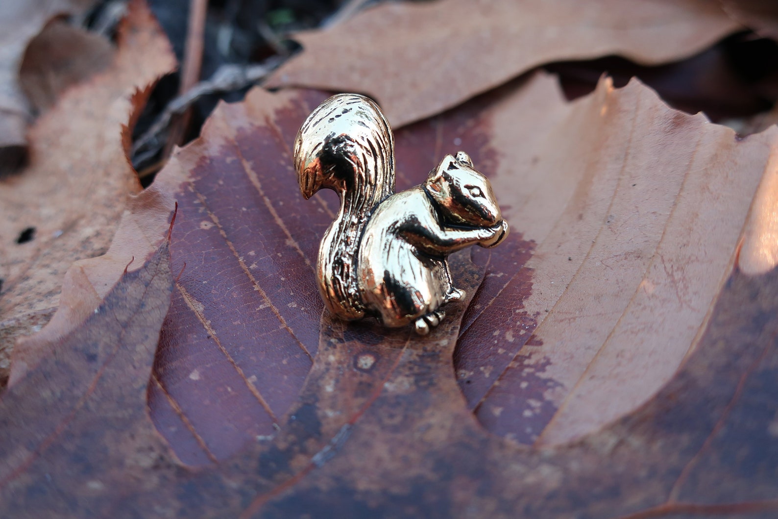 Squirrel Gold Dipped Pewter Lapel Pin CC499G Squirrel - Etsy