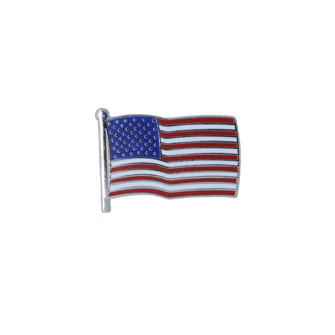 American Flag Enamel Inlay Lapel Pin- EP101- Patriotic, Vote, America ...
