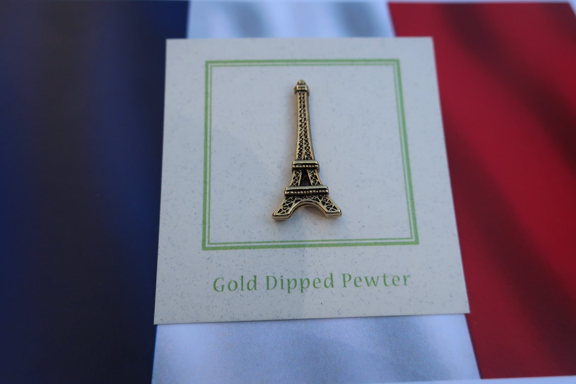 Gold Eiffel Tower Lapel Pin CC425G Eiffel Tower France - Etsy