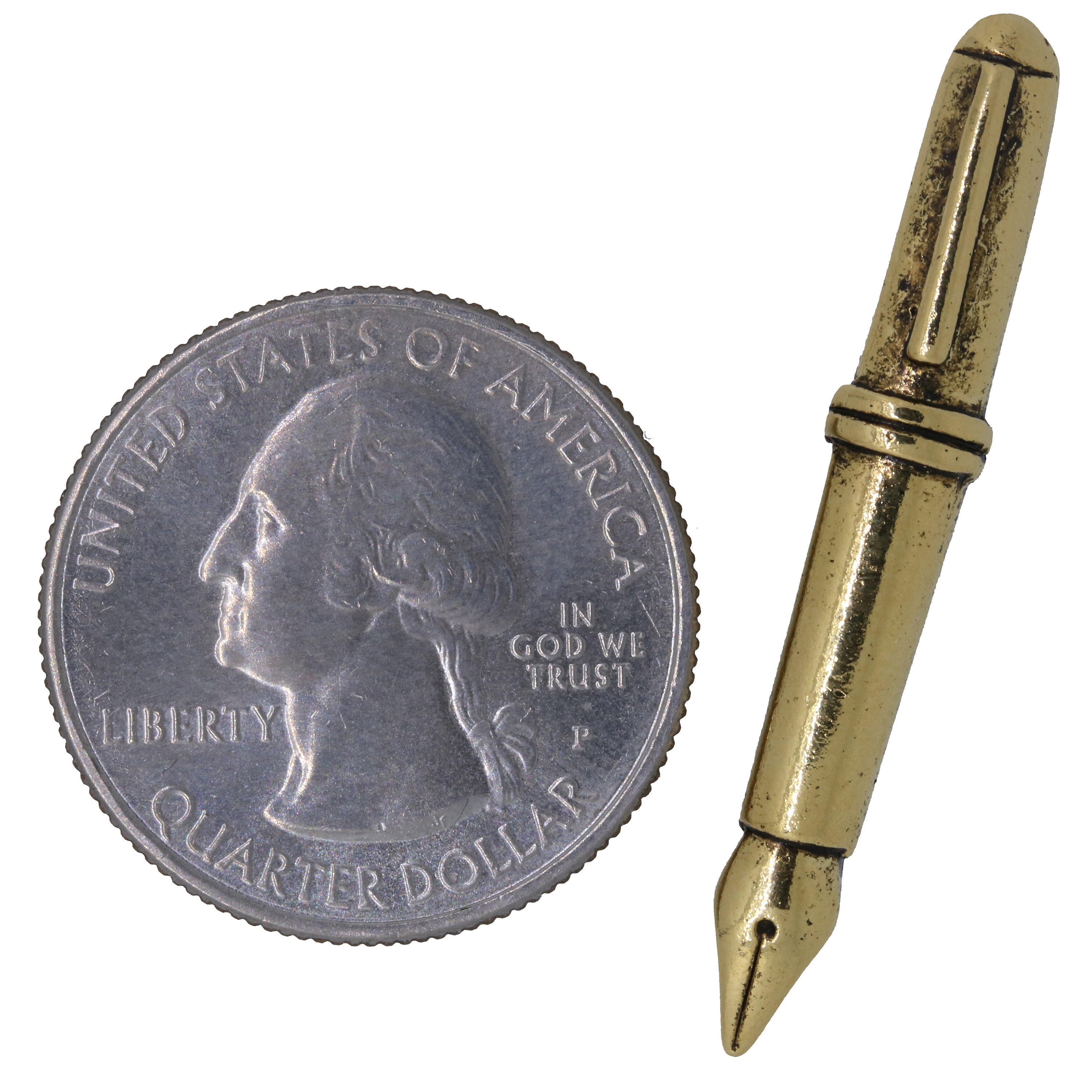 Pen Gold Dipped Pewter Lapel Pin CC322G Pen Writing and | Etsy