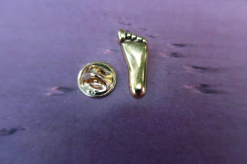 Foot Gold Dipped Pewter Lapel Pin CC468G Foot Orthopedic - Etsy