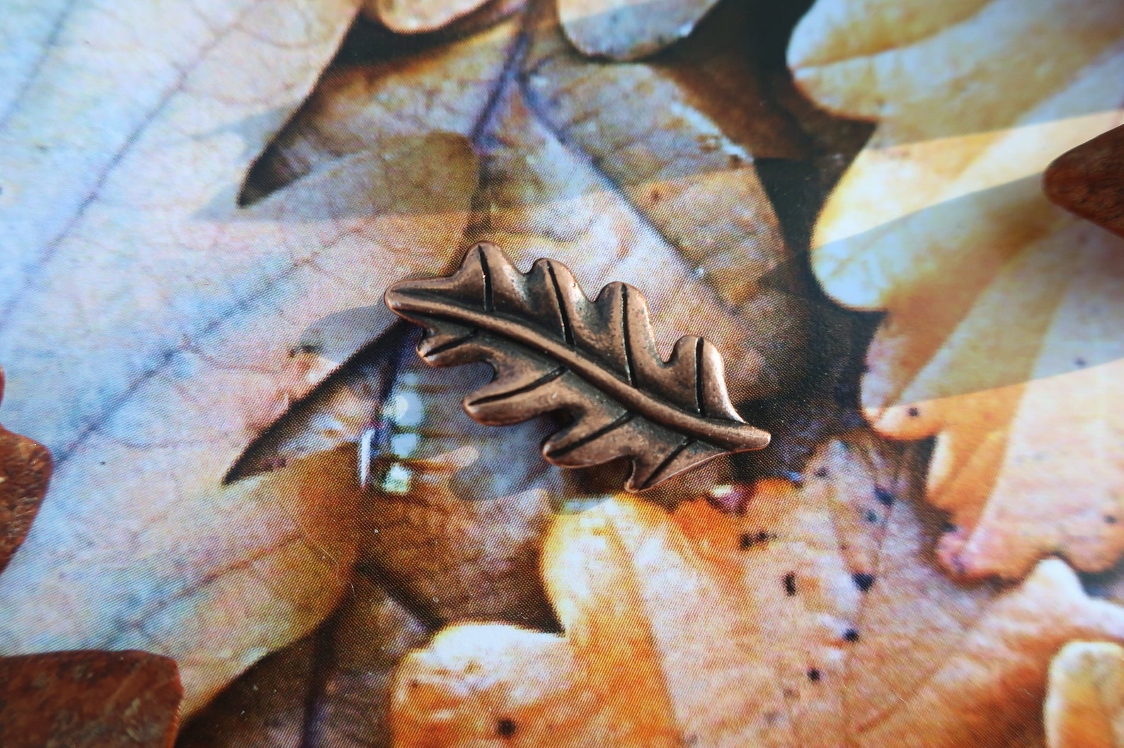 Copper Oak Leaf Lapel Pin CC485C Nature Hiking Tree and | Etsy
