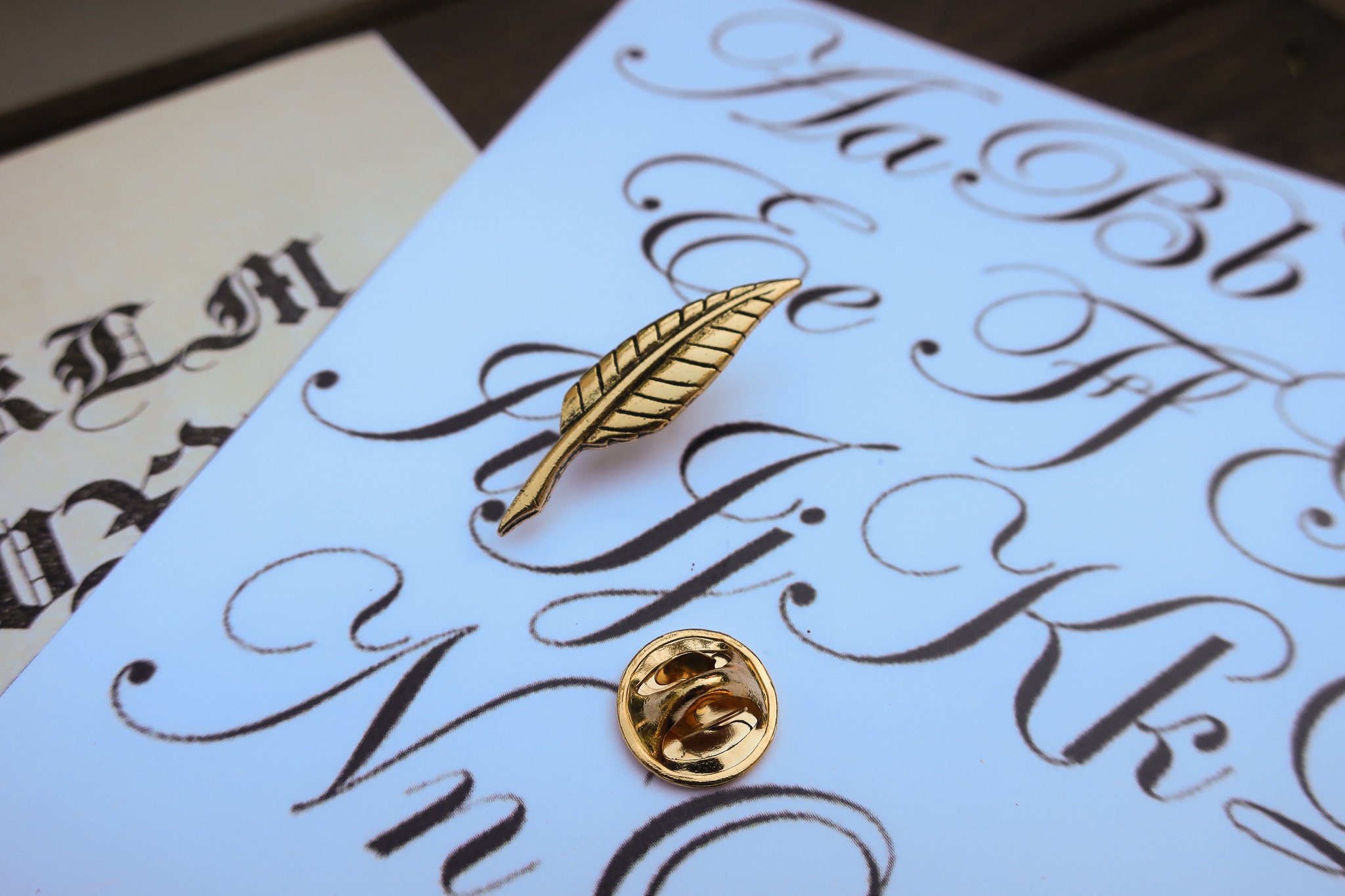 Gold Quill Lapel Pin-cc267g- Writing and Literature Gifts, Literacy ...