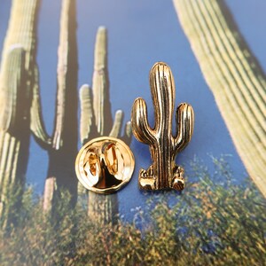 Gold Cactus Lapel Pin-cc488g- Arizona, Desert, and Cactus Pins - Etsy