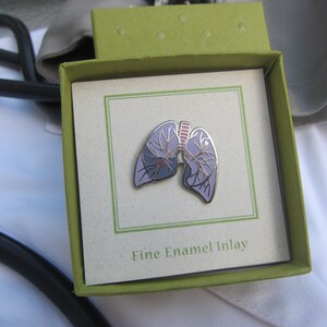 Lungs Enamel Lapel Pin- EP108- Lungs, Asthma, Respiratory, and Anatomy ...