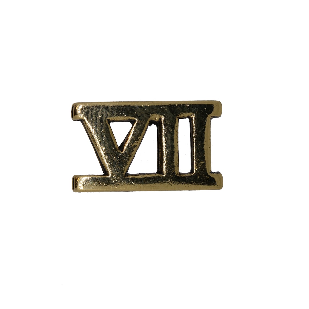 Roman Numeral 7 Gold Lapel Pin- CC609G-VII- Roman Numerals, 7, and ...