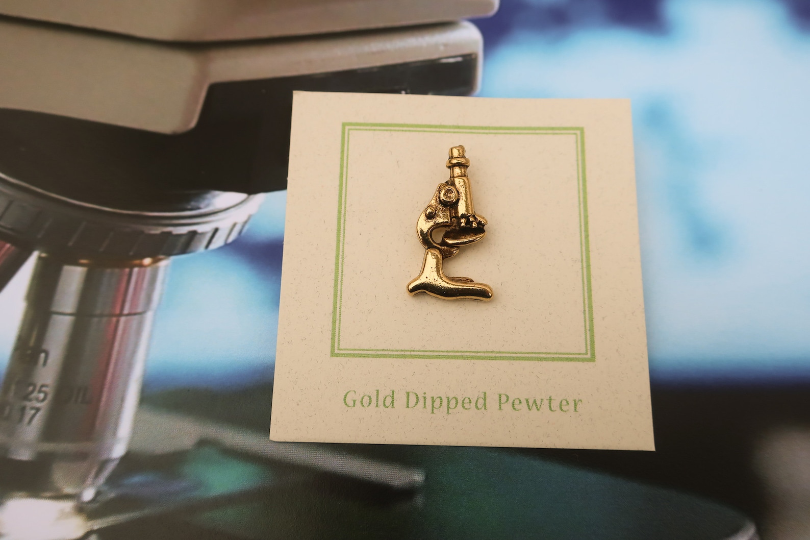 Gold Microscope Lapel Pin CC166G Science and Lab Pins for - Etsy