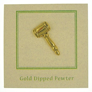 Gold Gavel Lapel Pin-cc553g-law, Courts of Law, Succession, Mallet, and ...