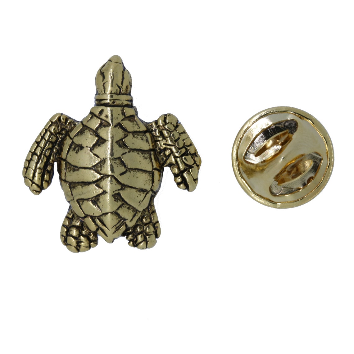 Gold Sea Turtle Lapel Pin CC204G Marine and Aquarium Pins | Etsy