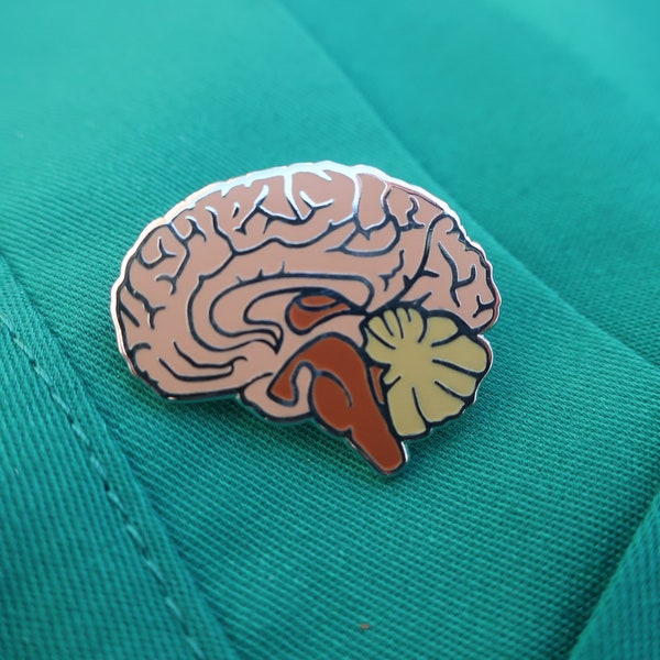 Brain Pin - Etsy