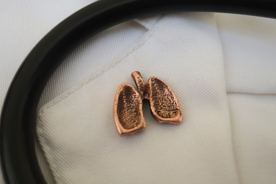 Copper Lung Lapel Pin-CC390C Medical and Anatomy Respiratory | Etsy