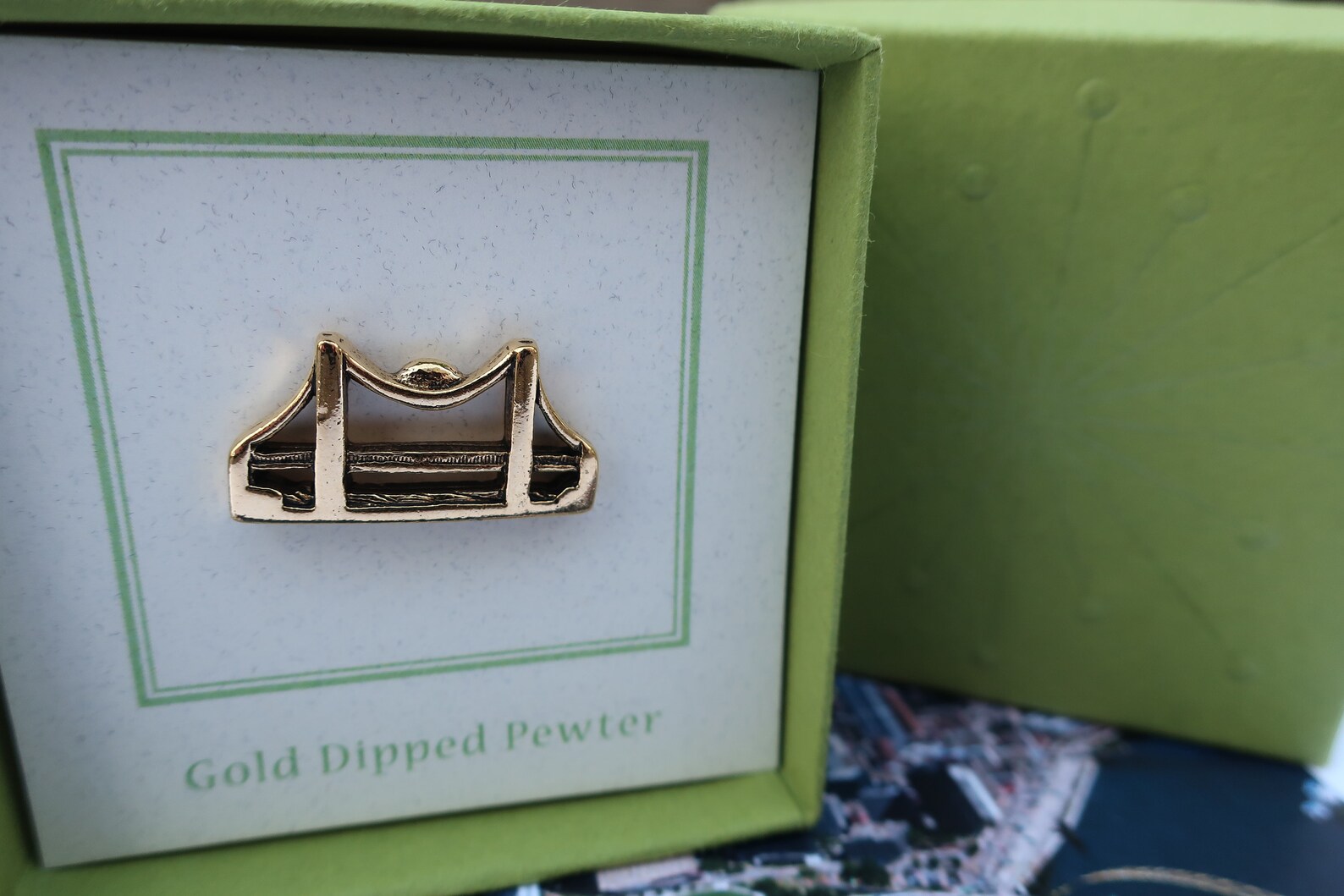 Gold Bridge Lapel Pin CC576G Bridge Engineering and - Etsy