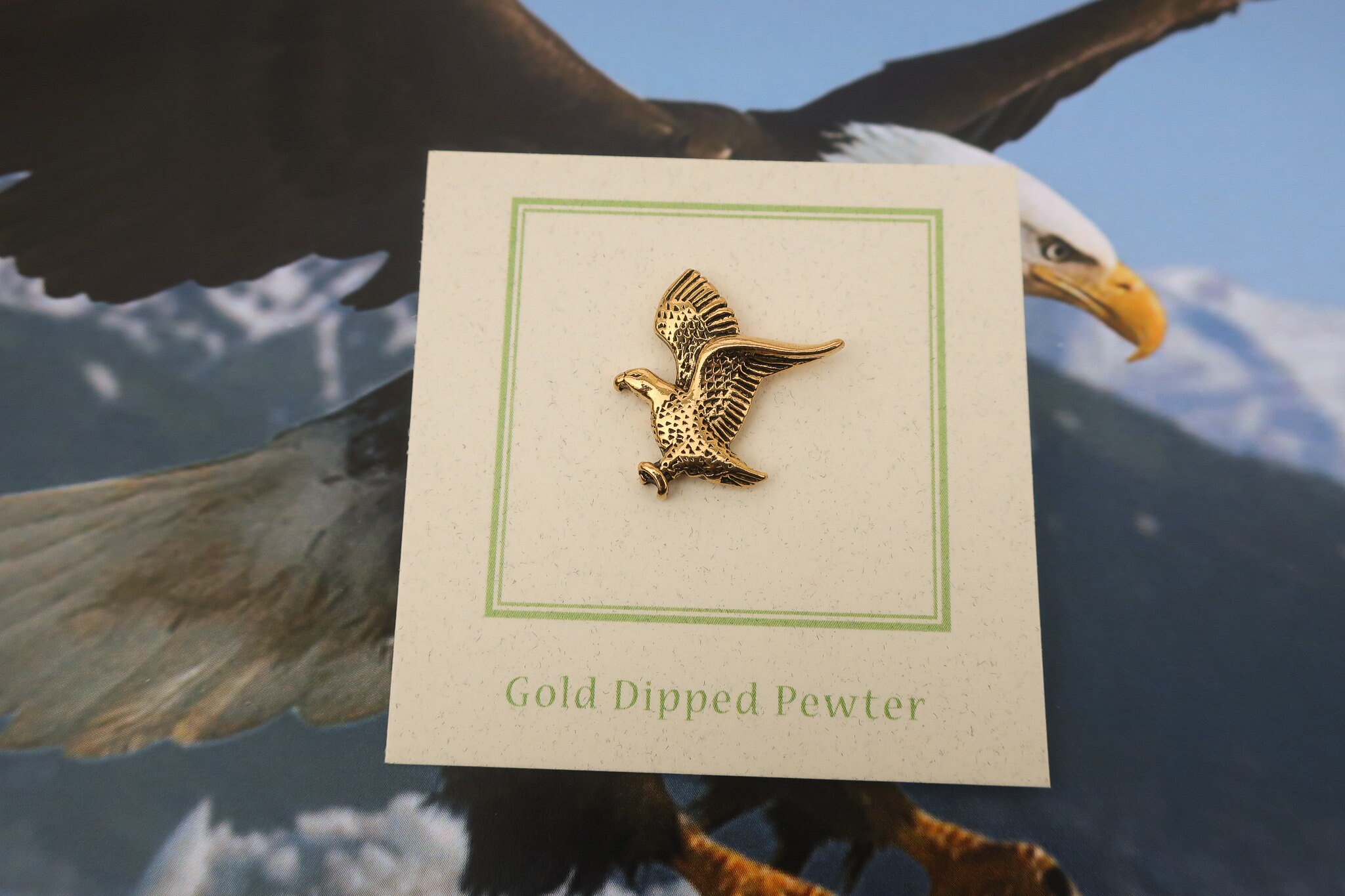 Gold Bald Eagle Lapel Pin- CC118G- Bald Eagle, Eagle, North America ...