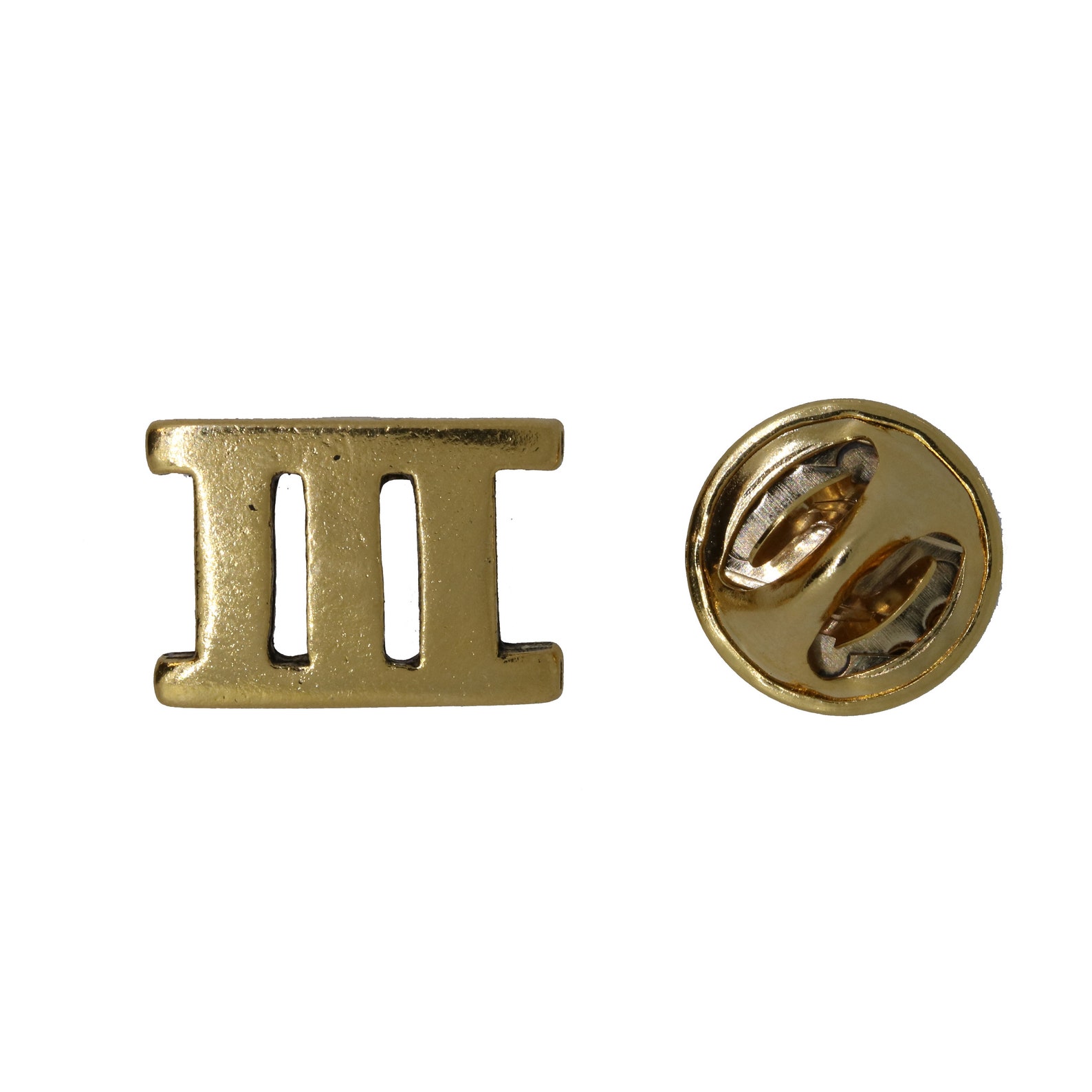 Roman Numeral III Gold Dipped Pewter Lapel Pin Cc609g-roman - Etsy