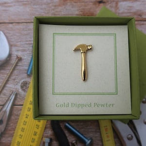 Gold Hammer Lapel Pin-cc170g- Handy Man, Construction, and Tool Pins - Etsy