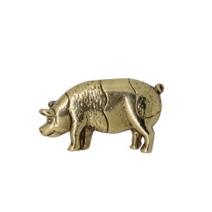 Pig Gold Dipped Pewter Lapel Pin- CC102G- 4H, Livestock, Farm, Piglets ...