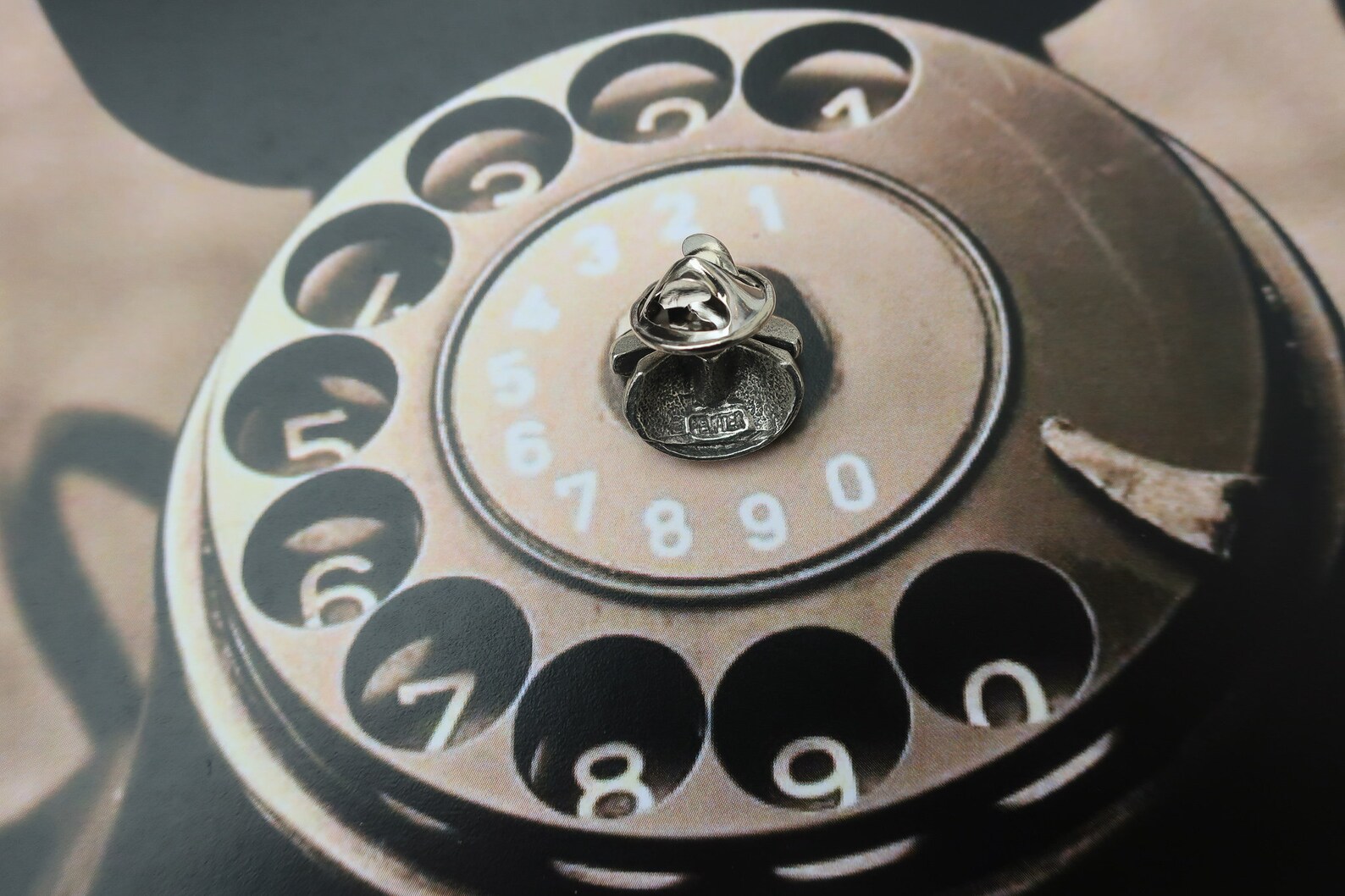 Telephone Lapel Pin CC230 Telephone Phone and | Etsy