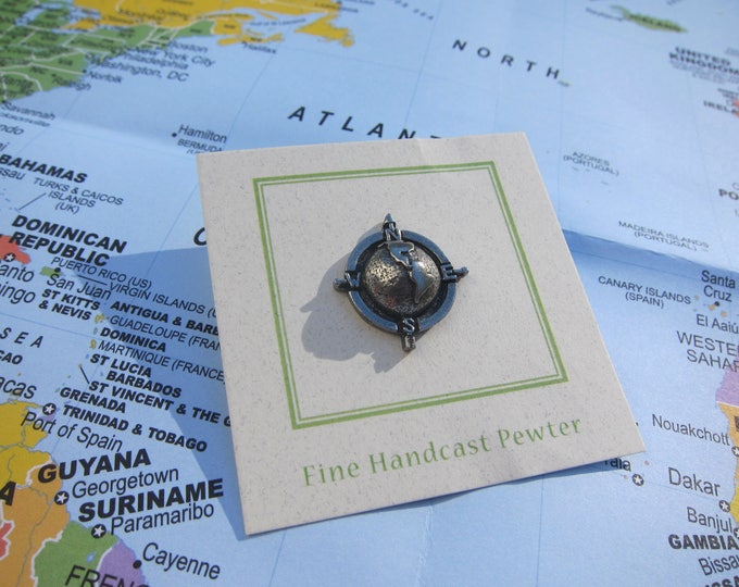 The Americas Lapel Pin CC289 World Globe North America | Etsy