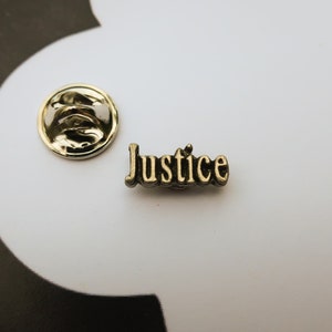 Justice Lapel Pin - CC405- Fairness, Moral Righteousness, Equitable ...