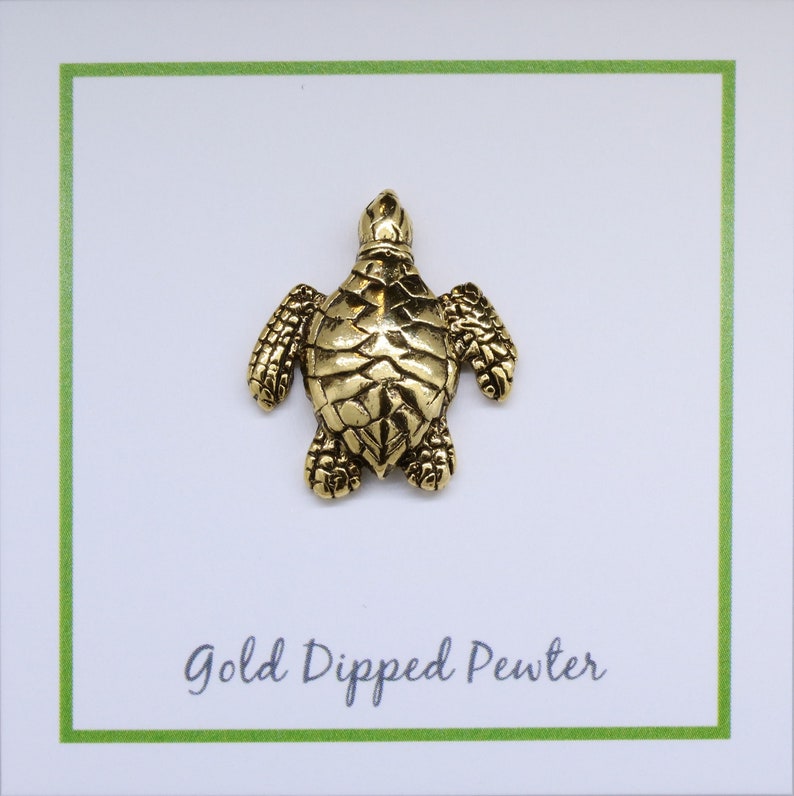 Gold Sea Turtle Lapel Pin CC204G Marine and Aquarium Pins - Etsy