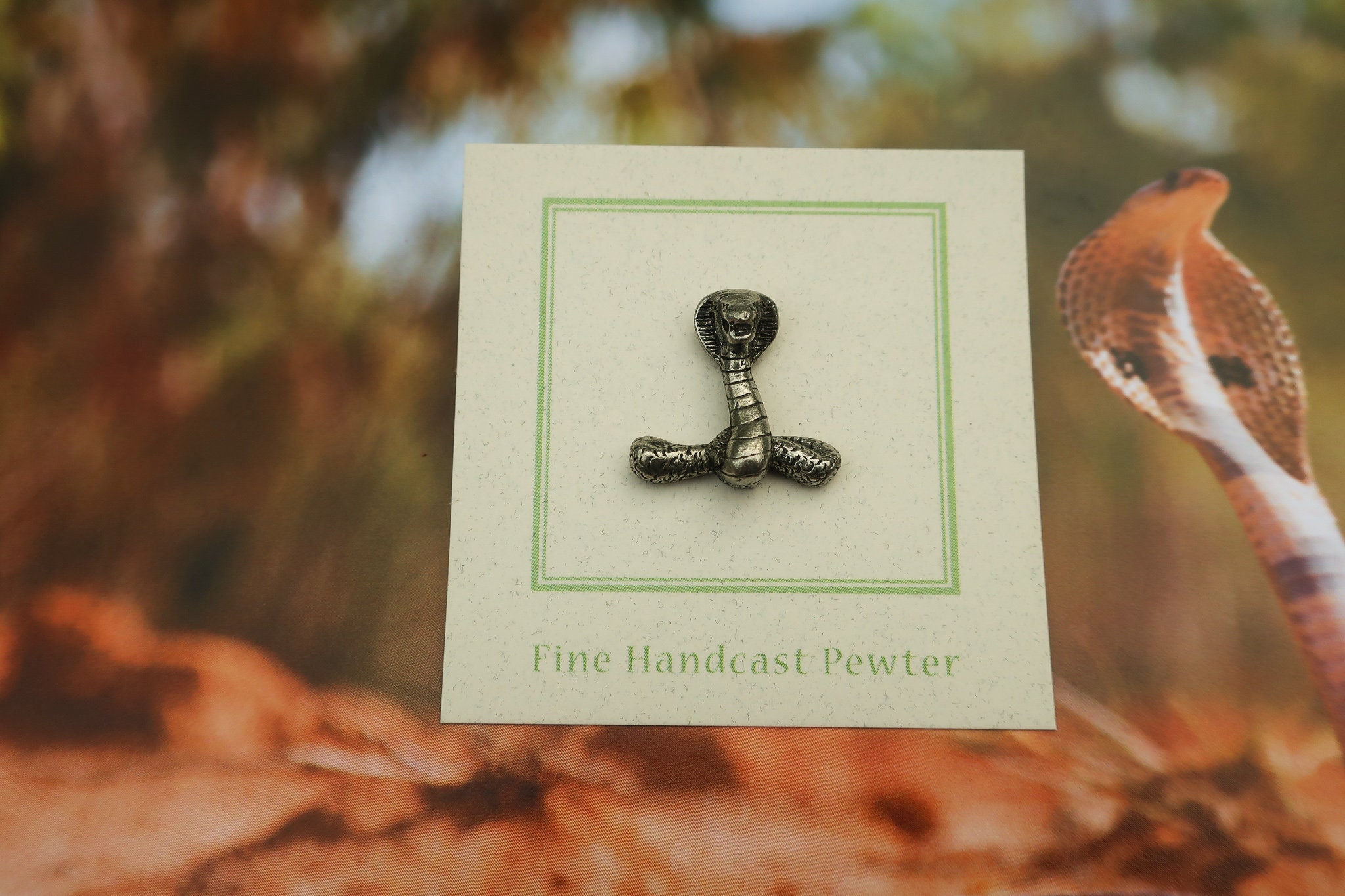 Cobra Lapel Pin CC313 Snake and Reptile Pins | Etsy