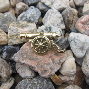 Gold Cannon Lapel Pin- CC340G- Artillery and War Weapons, Civil War ...