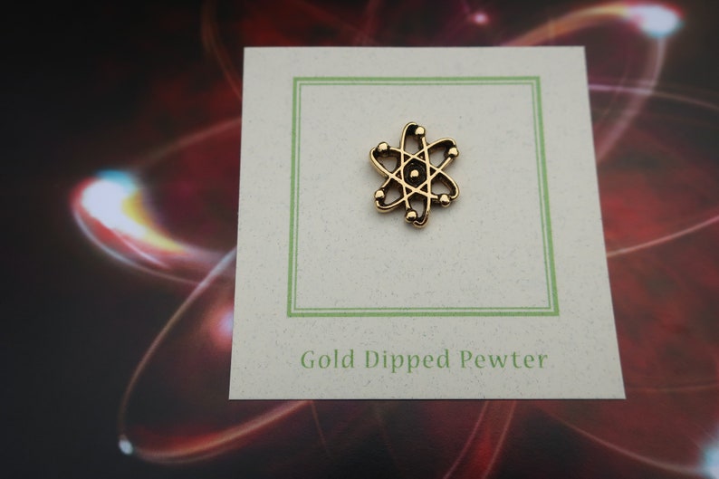 Gold Atom Lapel Pin- CC306G- Science Lapel Pins for Nerds, Geeks ...