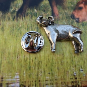 Water Buffalo Pewter Lapel Pin- CC437- Buffalo, Wild Life, and Zoo Pins ...