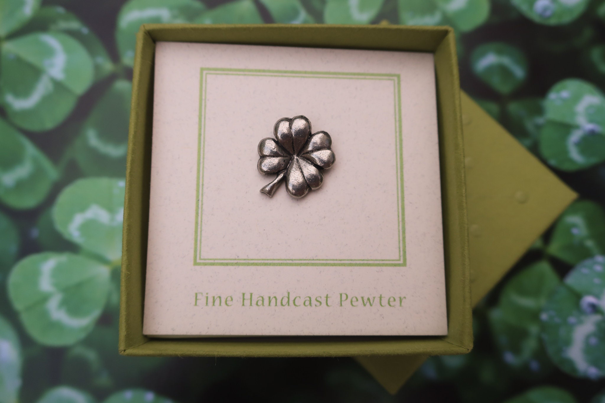 Four Leaf Clover Lapel Pin CC422 Good Luck Charm Luck of - Etsy