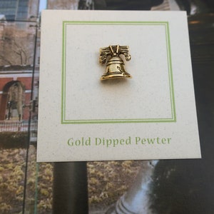 Liberty Bell Gold Dipped Pewter Lapel Pin- CC133G- Patriotic ...
