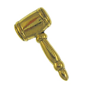 Gold Gavel Lapel Pin-cc553g-law, Courts of Law, Succession, Mallet, and ...