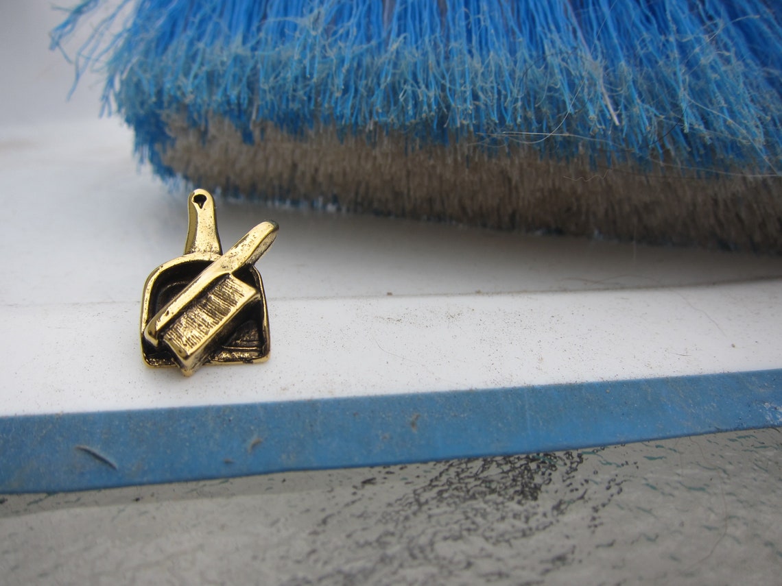 Gold Dust Pan and Brush Lapel Pin- CC331G- Cleaning Services, Maid ...