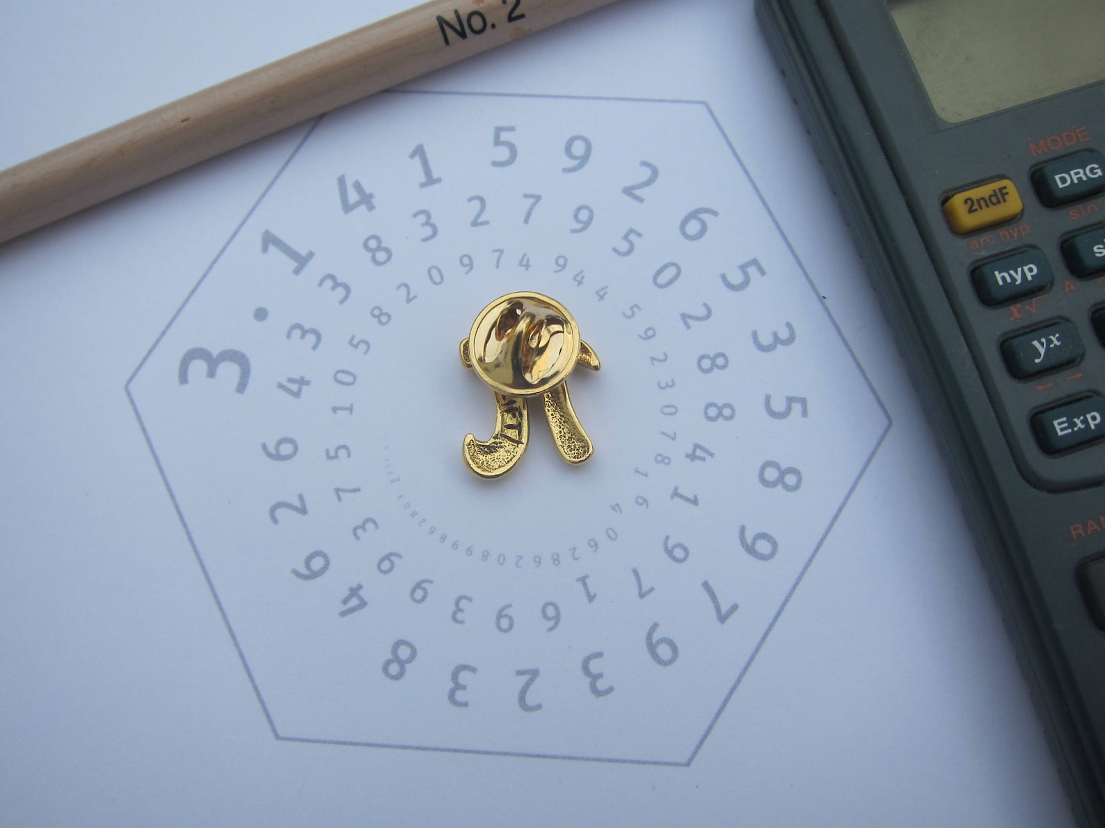 Gold Pi Lapel Pin CC295G Math Pins for Mathematicians Math | Etsy