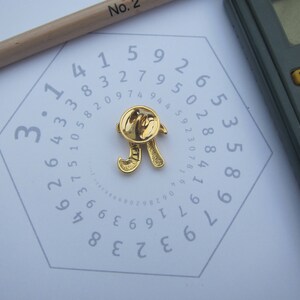Gold Pi Lapel Pin- CC295G- Math Pins for Mathematicians, Math Teachers ...