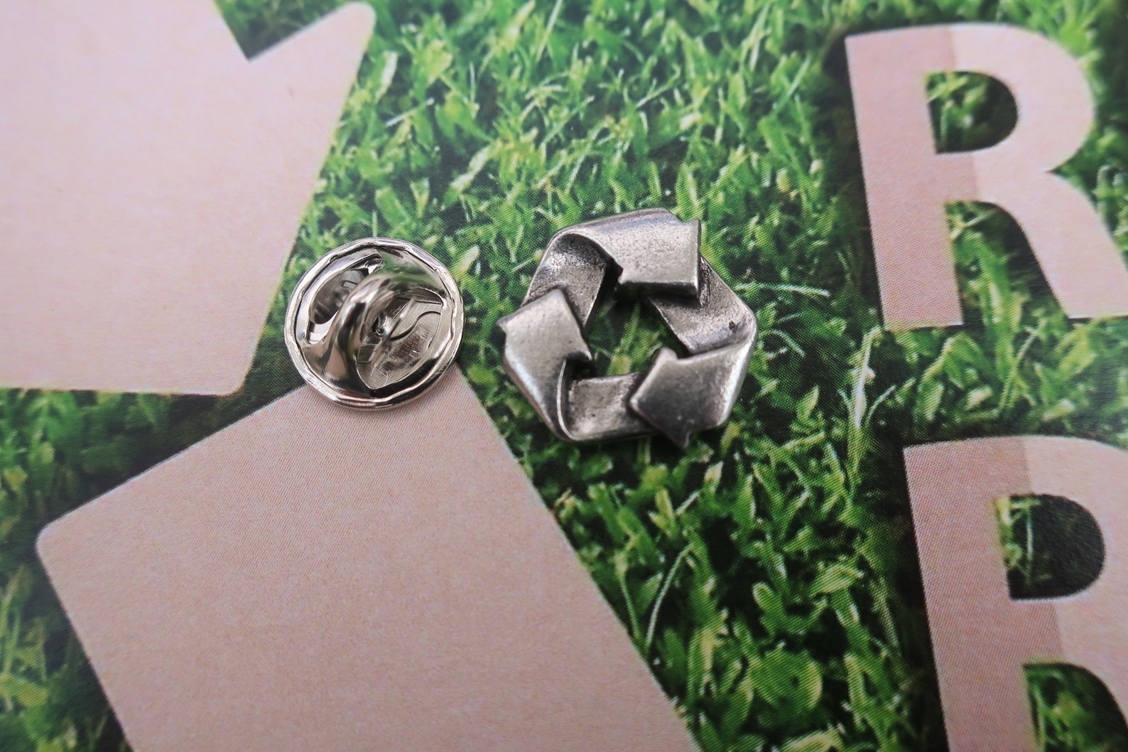 Recycle Pewter Lapel Pin- CC644- Recycle, Environment, 3 R's, Reduce ...