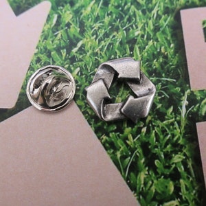 Recycle Pewter Lapel Pin- CC644- Recycle, Environment, 3 R's, Reduce ...