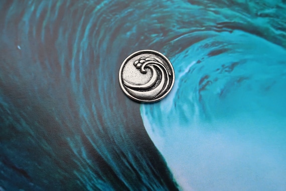 Wave Lapel Pin CC503 Ocean Beach and Aquatic Pins | Etsy