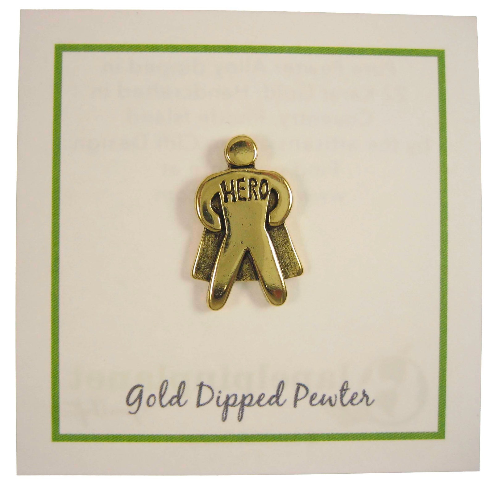 Superhero Gold Dipped Pewter Lapel Pin- CC669G- Recognition and ...