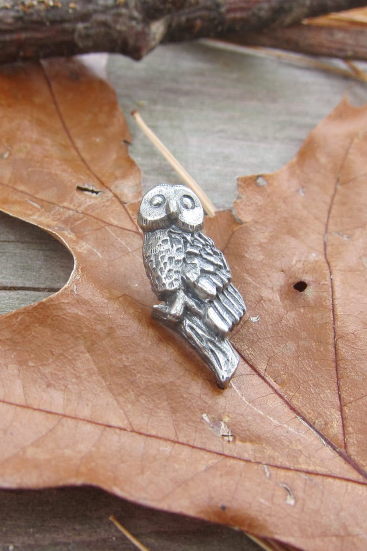 Owl Lapel Pin CC443 Owl Bird Nocturnal Animals Wildlife | Etsy