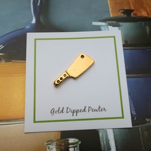 Cleaver Gold Lapel Pin - CC159G- Culinary and Kitchen Pin and Gifts - Etsy