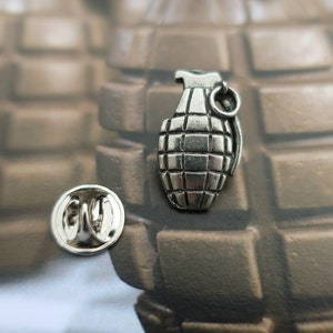 Grenade Pewter Lapel Pin- CC660- Explosives, Weapons, Bombs, War, WWI ...