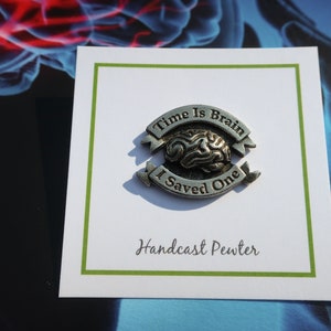Time is Brain- Stroke Awareness Medical Lapel Pin- CUS628- Stroke ...