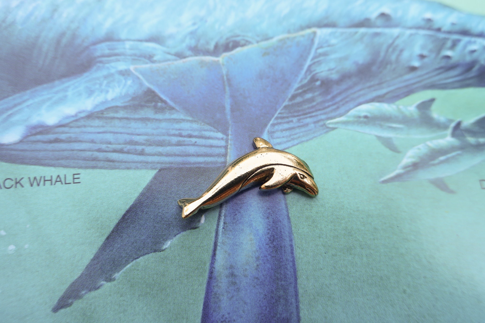 Dolphin Gold Dipped Pewter Lapel Pin- CC120G- Dolphin, Ocean, Marine ...