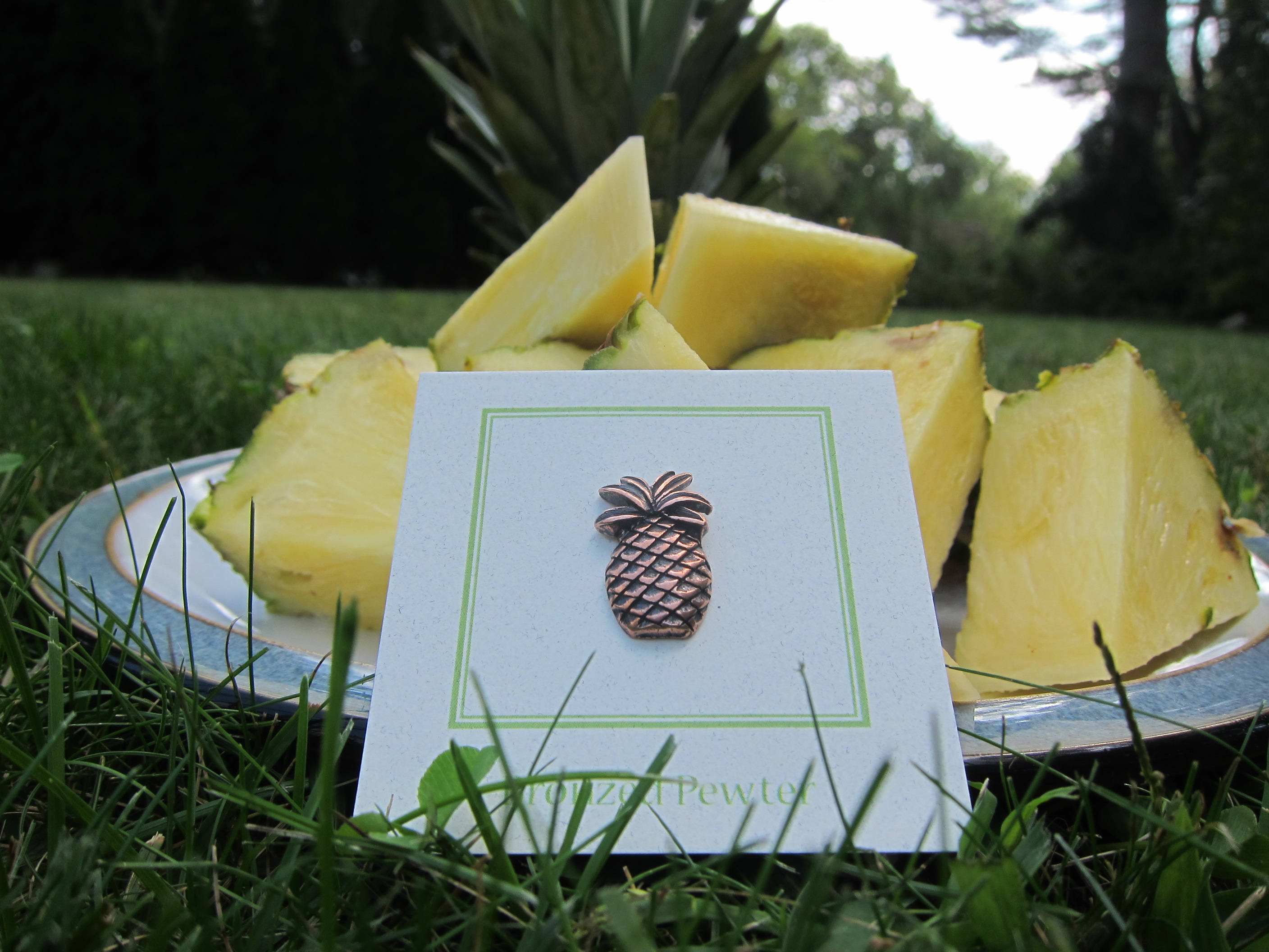 Copper Pineapple Lapel Pin- CC111C- Pineapple, Hospitality, Fruit ...