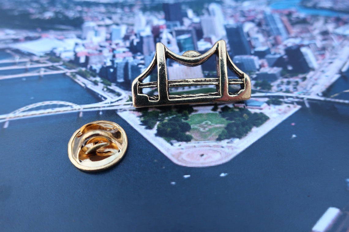 Gold Bridge Lapel Pin CC576G Bridge Engineering and | Etsy