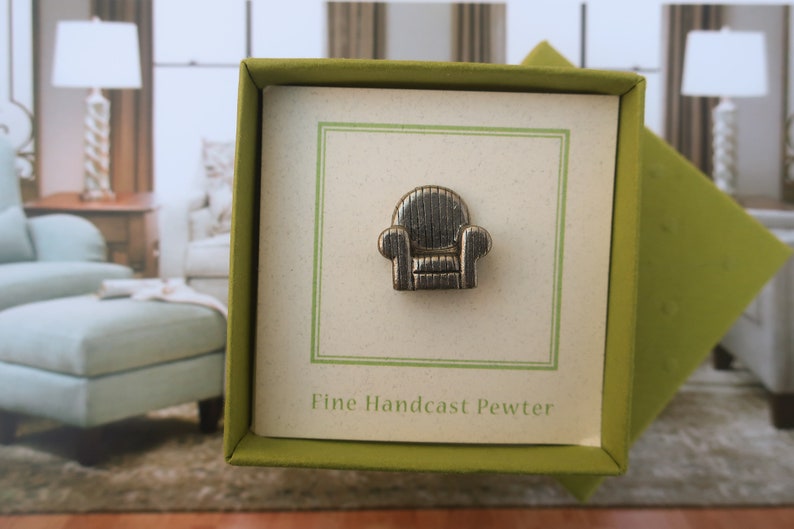 Comfy Chair Lapel Pin - CC148- Furniture and House, Home Lapel Pins - Etsy